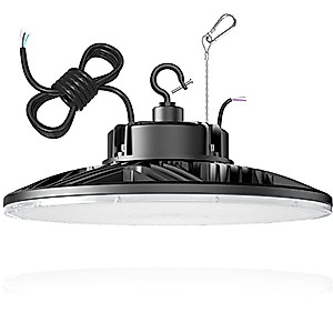ORRGENA 200W UFO LED High Bay Light Warehouse Lights, 0-10V Dimmable 28000 Lumens 5000K AC100-277V Shop Light, DLC & UL Listed IP65 Waterproof for Gym Barn Warehouse Garage Workshop (1 Pack)