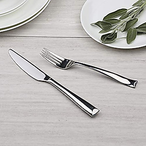 Gourmet Settings 20-Piece Silverware Soprano Collection Polished Stainless Steel Flatware Sets, Service for 4, Kitchen Cutlery Utensil Knife/Fork/Spoons, Dishwasher Safe