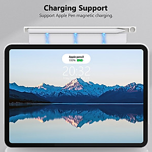 GOOJODOQ Magic Pencil Holder Compatible with Magic Keyboard, Smart Keyboard Folio, Smart Folio Designed for Apple Pencil 2nd Generation-White