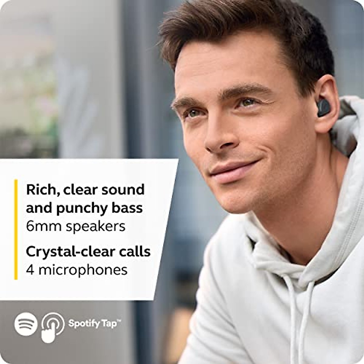 Jabra Elite 3 in Ear Wireless Bluetooth Earbuds – Noise Isolating True Wireless Buds with 4 Built-in Microphones for Clear Calls, Rich Bass, Customizable Sound, and Mono Mode - Dark Grey