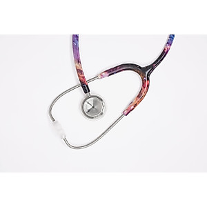 MDF Instruments MD One Stainless Steel Premium Dual Head Pediatric Stethoscope - Limited Edition MPrints - Galaxy (MDF777C-GX) + Medical Travel Case - Medium (MDFSCM12)