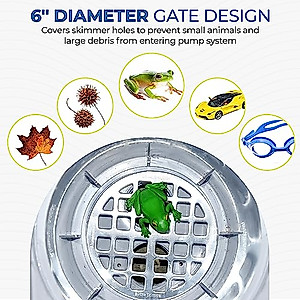 The Skimmie Basket Buddy Grate Keeps Debris from Pump Line - Sacrificial Aluminum Anode Grate Helps Prevent Pool Equipment Corrosion