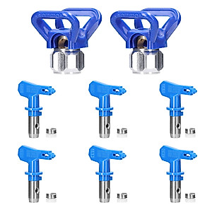 Reversible Nozzles Paint Spray Tips, Weytoll Reversible Nozzles Paint Nozzle Kit, Airless Sprayer Nozzle Kit Sprayer Accessories (6 Pack Contains 211, 315, 417, 515, 517, 523)