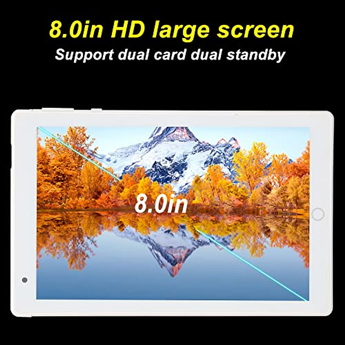 PUSOKEI 8inch Tablet,4GB RAM,64GB ROM,Dual SIM 3G Call,8 Million 16 Million Pixels,WiFi Gaming Tablet PC with 8000mAh Battery(Gold)