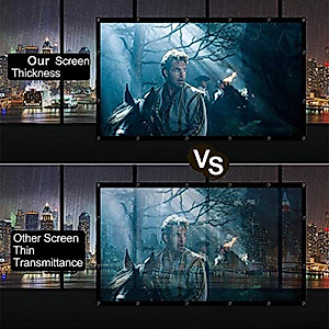 BBSJ Projection Screen 150 Inch 4:3 Portable Folding Movie Screen Crease-Resist Indoor Outdoor Projector Screen for Home Theatre