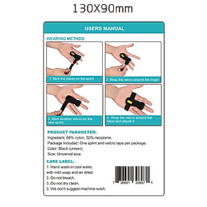 Pilipane flip flop Finger Splint , Brace for Knuckle Immobilization , Finger Brace for Arthritis , Injury , Sprain , Fits Index , Middle , & hoop Finger Pain , Universal Finger Straightener