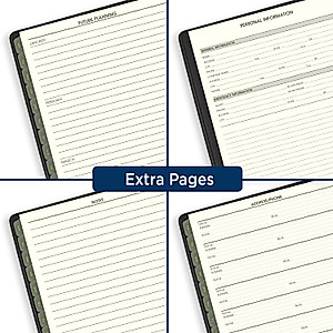 AT-A-GLANCE 2024 Monthly Planner, 9" x 11", Large, Spiral Bound, Recycled, Monthly Tabs, Faux Leather, Black (70260G0524)