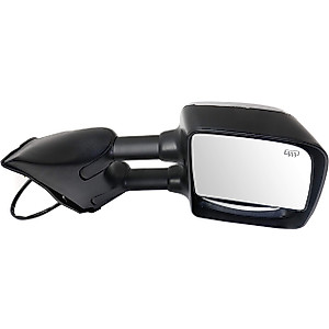 Kool Vue Passenger Side Power Heated Towing Mirror for Nissan Titan 2004-2015 With Memory Chrome With Towing Package