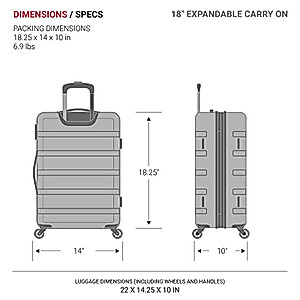 SwissGear 7366 Hardside Expandable Luggage with Spinner Wheels, Green, 3-Piece Set (19/23/27)
