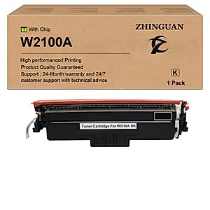 ZHINGUAN Remanufactured 1PK 210A W2100A Black Toner Cartridge Works for Color Pro 4201dn 4201dw MFP 4301dw 4301fdn 4301fdw (with Chip)