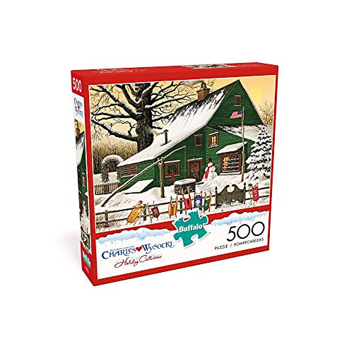Buffalo Games - Charles Wysocki - Cocoa Break at The Copperfields - 500 Piece Jigsaw Puzzle Multi, 21.25"L X 15"W