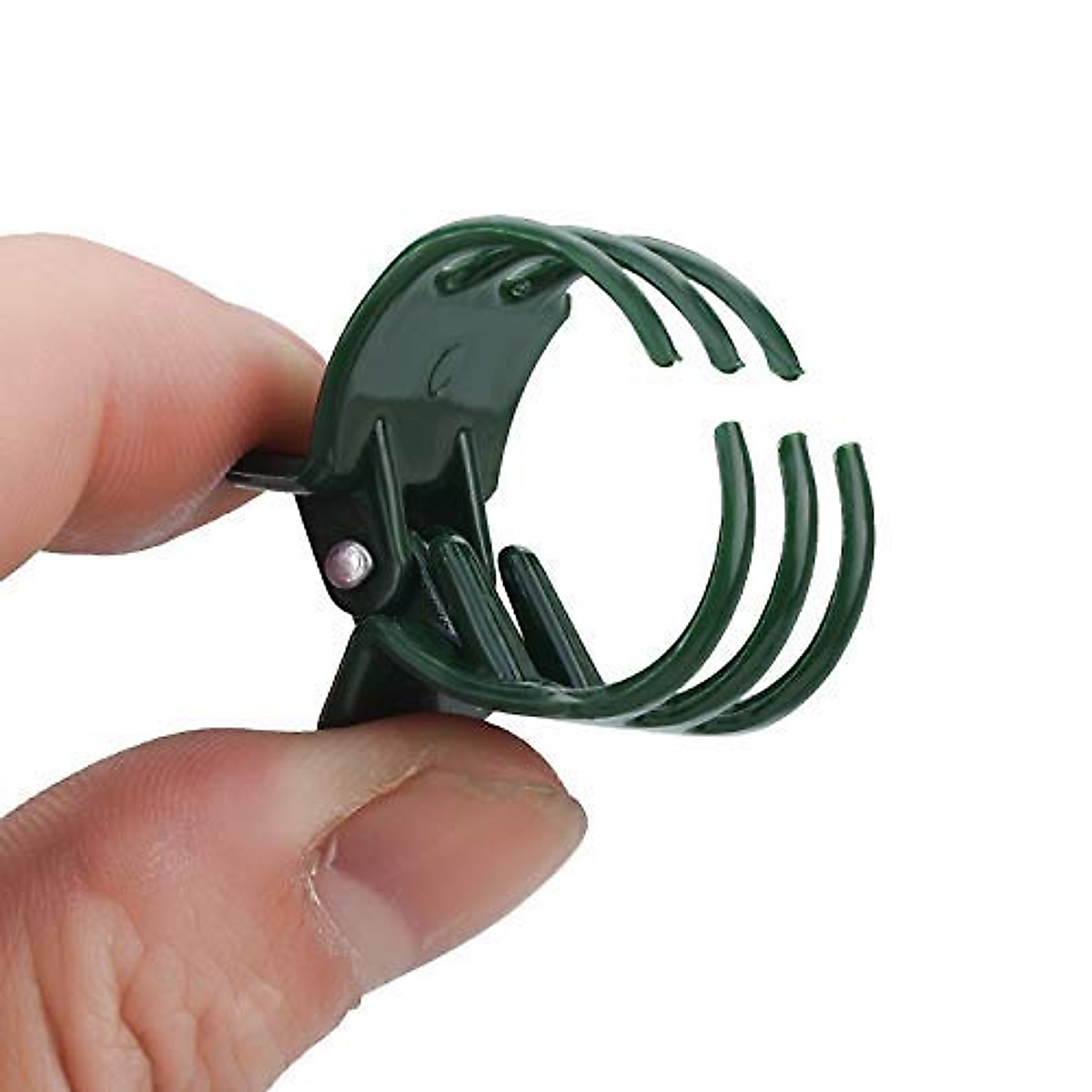 Jetec 50 Pieces Orchid Clips Plastic Garden Plant Clips with 30 Pieces Green Bamboo Plant Stakes, 30 Pieces Metallic Twist Ties for Supporting Stems Vines Stalks Grow Upright (38 cm)