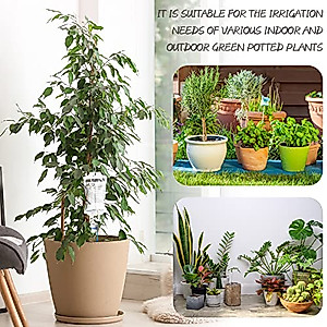 4 Pcs Plant Self Automatic Plant Watering System 350ml Plant Irrigation Drip Bag with Metal Support Rod Self Watering Devices Small Funnel for Indoor Outdoor Home Garden Potted Plants Flowers Watering