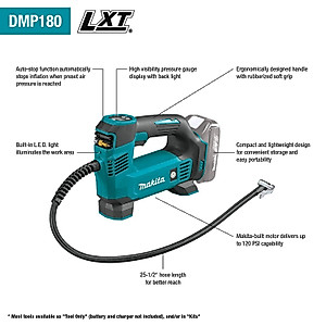 Makita DMP180SYX 18V LXT® Lithium-Ion Cordless Inflator Kit (1.5Ah)