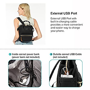 LOVEVOOK Mini Backpack Purse for Women Small Backpack Bag for Teen Girls, Cute Fashion Daypack with USB Charging Port, Black