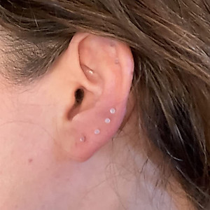 MODRSA Clear Nose Studs Clear Nose Rings for Work Clear Earrings for Sports Clear Piercing Jewelry Plastic Nose Rings for Surgery Septum Retainer Plastic Belly Button Rings Plastic Tongue Rings