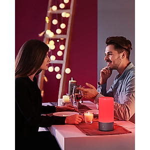 LED Table Lamp, 3-Levels Dimmable Touch Lamp, 16 Millions RGB Color Changing Desk Lamp for Home / Office(Sliver)