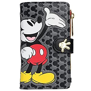Loungefly Disney Mickey Mouse Faux Leather Wallet Snap Flap Clutch