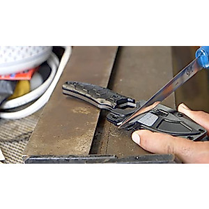 CAMILLUS Comb 7.25" Clip Point Blade Durable Corrosion-Resistant 420 Stainless Steel Outdoor Survival Hunting Fishing Camping Fixed Blade Knife, Molded Sheath with 4 Additional Functions Included