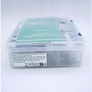jdhlabstech MEGA 2560 Starter Kit Ultra (100% Open Source IDE Compatible) w/Battery Holder, Sensors, Modules, Resistor kit and Components (no Supply)