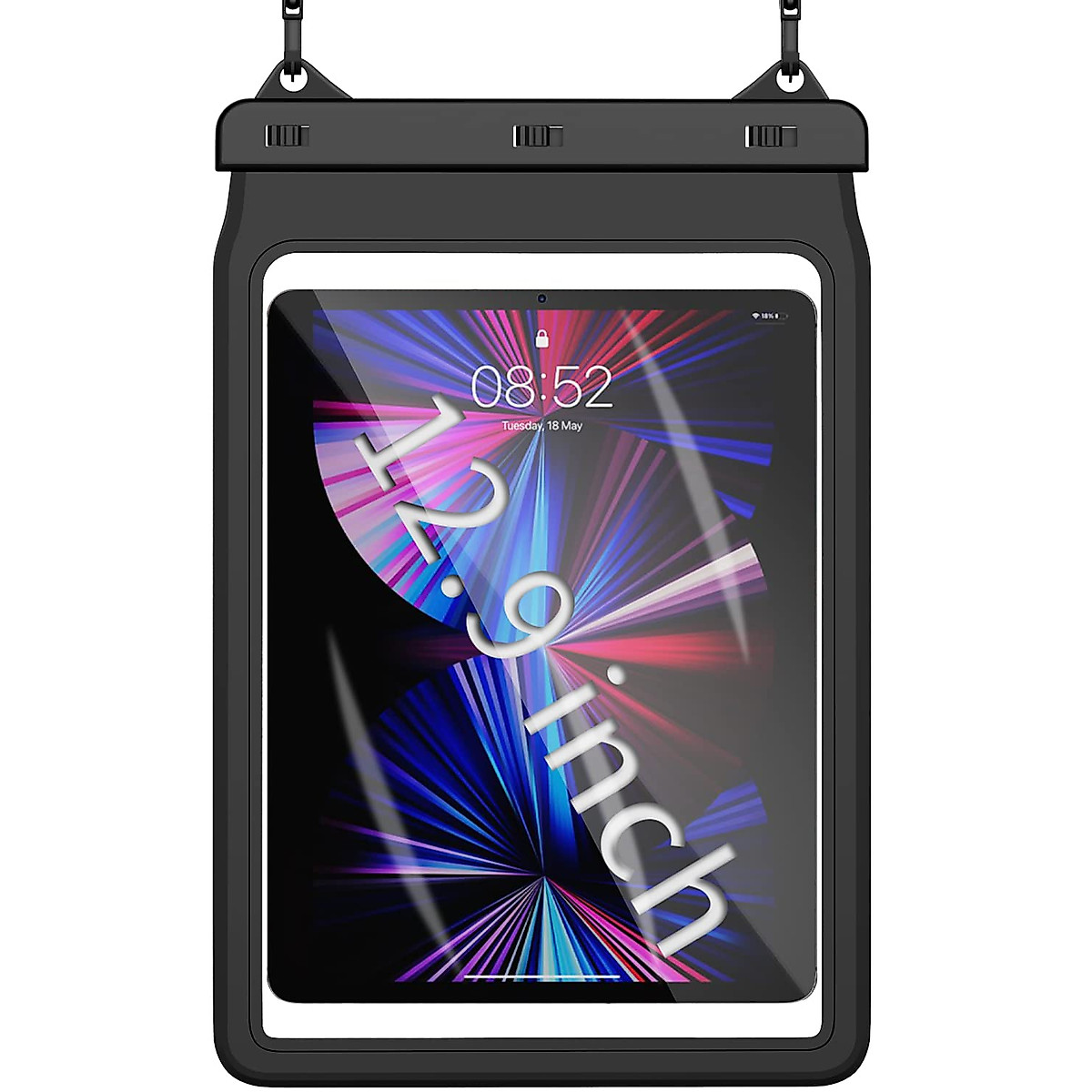 AICase Universal iPad Waterproof, Dry Bag Pouch for iPad Pro 12.9 5th/4th/3rd Gen iPad Pro 11/10.5/9.7, New iPad 9.7, iPad Pro 9.7, iPad Air 4/Air 3/Air 2, Galaxy Tab S7 Tablets up to 12.9 Inch