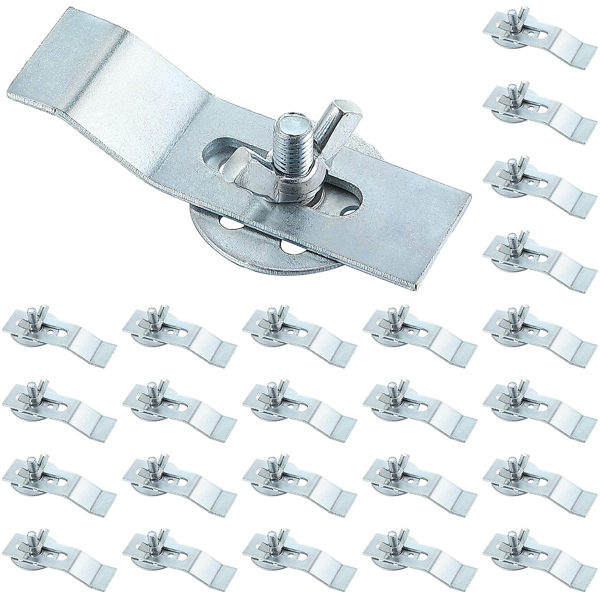 24 PCs Sink Clips Kit, Undermount Sink Clips, Sink Mounting Kit Bracket, Installation Repair Hardware Clips Fastener Support for Kitchen or Bathroom Sinks (Silver)