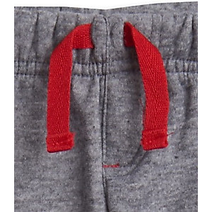 Sesame Street Elmo Baby Boys Fleece Hoodie & Jogger Pants Set Red/Gray 12 Months