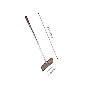 HOMOCONO Splicing Wooden Broom Brooms for Sweeping Lightweight Broom Soft Bristle Broom Indoor Dust Broom Sweeping Broom Floor Cleaning Broom House Broom Soft Broom Stainless Steel Coffee