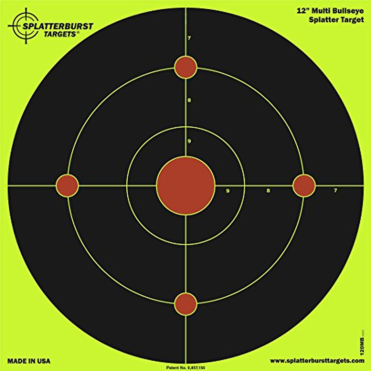 50 Pack - 12 inch Multi Bullseye - Splatterburst Shooting Targets - Gun - Rifle - Pistol - Airsoft - BB Gun - Pellet Gun - Air Rifle