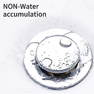 KES Bathroom Sink Drain with Overflow Vessel Sink Lavatory Vanity Pop Up Drain Stopper Polished Chrome Finish, S2007A-CH