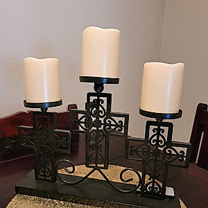 EZiKitchen 6 Pack Waterproof Battery Operated Candles Led Pillar Lights Flickering Flameless Candles with Timer Outdoor Plastic Candles Home Decor Decorative Candles Cream White,3x4 Inch