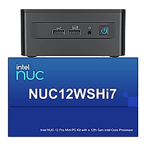 Intel NUC 12 NUC12WSHi7 Wall Street Canyon Mini Computer 12th Gen Intel Core i7-1260P, 12 Cores(4P+8E), 16 Threads, 18MB Intel Smart Cache, Intel Iris Xe Graphics,32GB RAM, 1TB PCIe SSD, Win 11 Pro