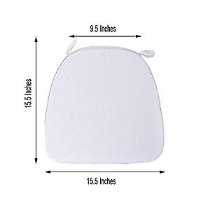BalsaCircle White Cushion for Chiavari Chairs - Wedding Party Event Furniture Reception Dinner Catering Ceremony Decorations