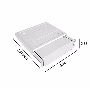ELJIF Under Desk Drawer, Office Organizer, Storage Cabinet, Self-adhesive Organizer Box, Slide-out Cabinet, Desk Caddy Single Medium (White)