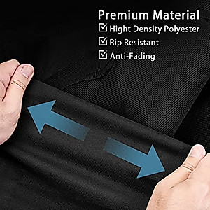 MAVINCHER Fire Pit Cover for Solo Stove Bonfire 2.0, Waterproof Outdoor Firepits Cover for Propane Fire Pits, 600D Heavy Duty Patio Round Fire Pit Cover for Gas Fire Bowl Fits, Black, 20" D x 14.5" H