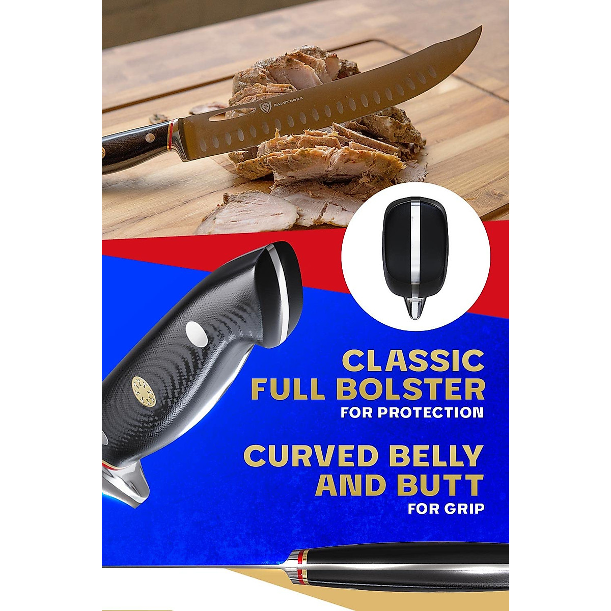 Dalstrong Butcher Knife - 10 inch - Centurion Series - Premium Swedish 14C28N High Carbon Stainless Steel - G10 Handle Meat Kitchen Knife - Razor Sharp Carving Breaking Knife - Sheath Included