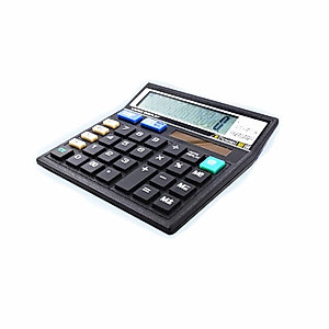 SDFGH 12 Digit Desk Calculator Large Buttons Financial Business Accounting Tool Black Color Big Size