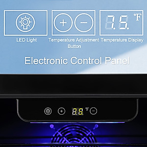 Antarctic Star 5.1 Cu.Ft Beverage Refrigerator,166 Can Wine Cooler,Low Noise,Transparent Glass Door, Efficient Cooling System with Safety Lock, for Home, Bar, Office, 24 Inch, Stainless Steel Silver