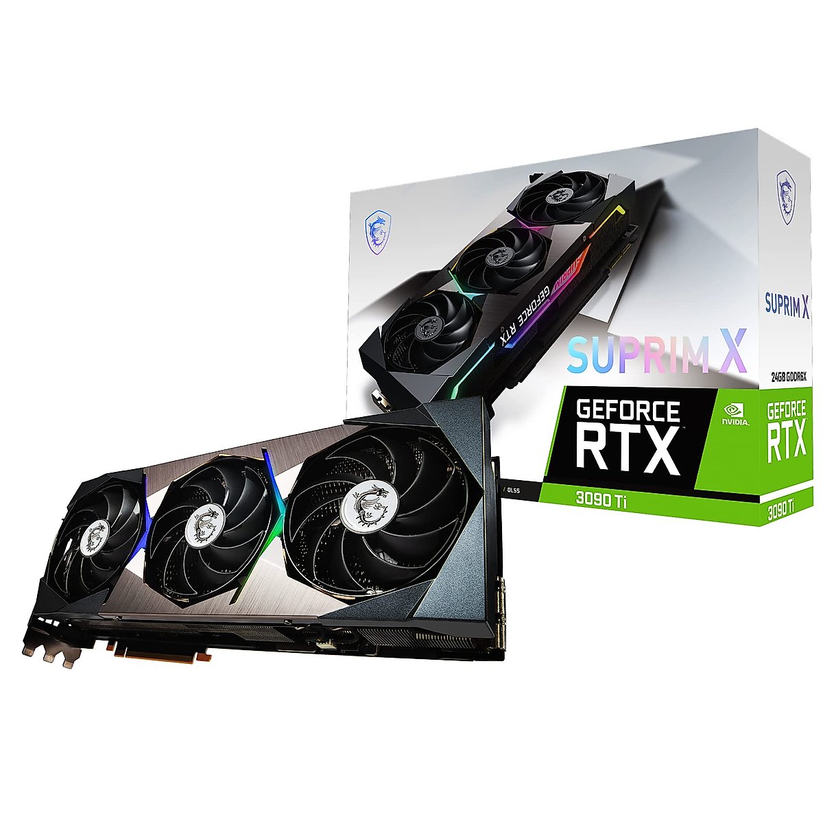MSI Gaming GeForce RTX 3090 Ti 24GB GDRR6X 384-Bit HDMI/DP Nvlink Tri-Frozr Ampere Architecture OC Graphics Card (RTX 3090 Ti SUPRIM X 24G)