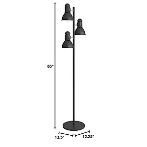 Boston Harbor TL-TREE-134-BK-3L 3-Light Adjustable Tree Lamp, 60 W, A19