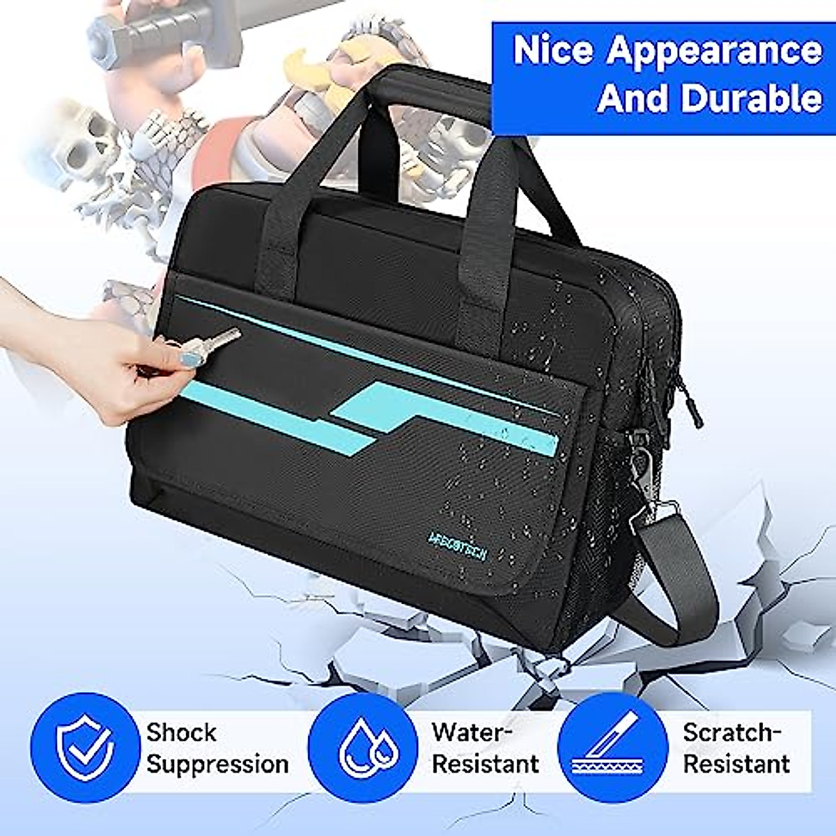Deegotech Travel Carrying Case Compatible with PS5, Portable Protective Storage Bag for PlayStation5 Console Multiple Pockets for PS5 Disc/Controller/Game Cards & Accessories Tech Gifts for Men