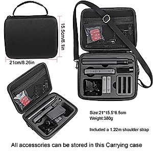 PellKing Bicycle Accessory Bundle for Insta360 ONE X3/X2/X,Hard Shell Carrying Case with Shoulder Belt,Selfie Stick,Backpack Clip,,360 Rotation Bike Handlebars Mount,Helmet Mount