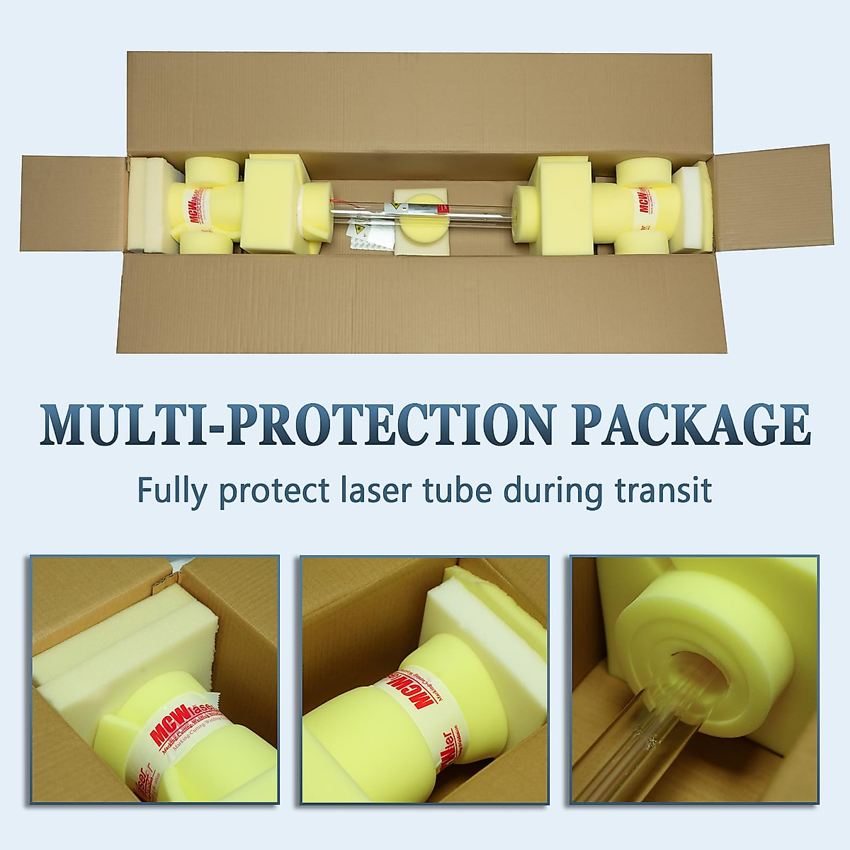 MCWlaser 130W CO2 Laser Tube Actual 130W-150W Length 1650mm Dia 80mm for CO2 Laser Engraver Cutting Machine;8000 Hours