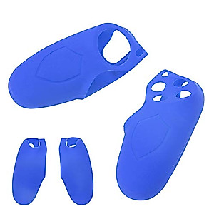 Shipenophy Protection Cover Soft Material Silicone Professional Manufacturing Delicate Designed Gamepad 1 Pair Split Scratchproof for PS4(sea ​​Blue)