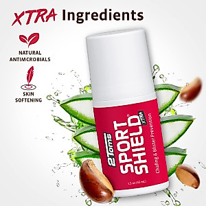 2Toms SportShield XTRA, Soothing All Day Anti Chafe Prevention, Waterproof Protection from Thigh Chafing and Skin Irritation, 1.5 Ounce Bottle