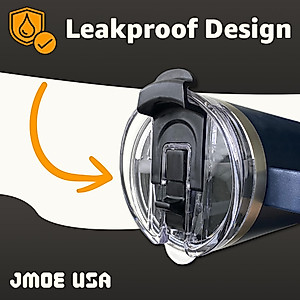 Jmoe USA 42oz, 35oz, 30oz, 26oz Replacement Straw Lid For Yeti Rambler With Handle | Fits Reduce 40oz Tumblers | Fits Hydroflask Traveler 32oz & 40oz | 2-in-1 Leak Proof Accessory (1-Pack)