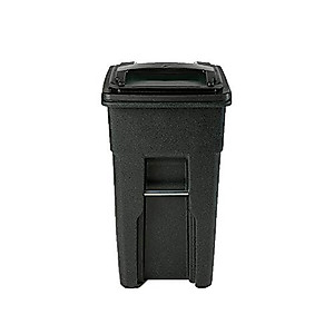Toter 32 Gal. Greenstone Trash Can with Wheels and Lid