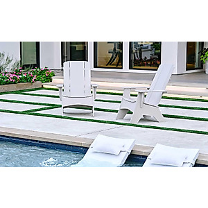 Ledge Lounger - Mainstay Ultimate Adirondack - Resin Adirondack Patio Chairs - UV Stable & Weather Resistant - All Weather Outdoor Furniture - for Use on Sundeck, Patio, & Waterfront - White