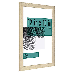 MCS Studio Gallery 12x18 Picture Frame Natural Woodgrain, Rectangle Photo Frame for Photos, Posters & Art Prints (2-Pack)