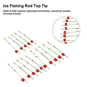 15Pcs Ice Fishing Rod Top Tip Portable Mini Winter Fishing Pole Tip Accessory Fishing Pole Tackle Tip